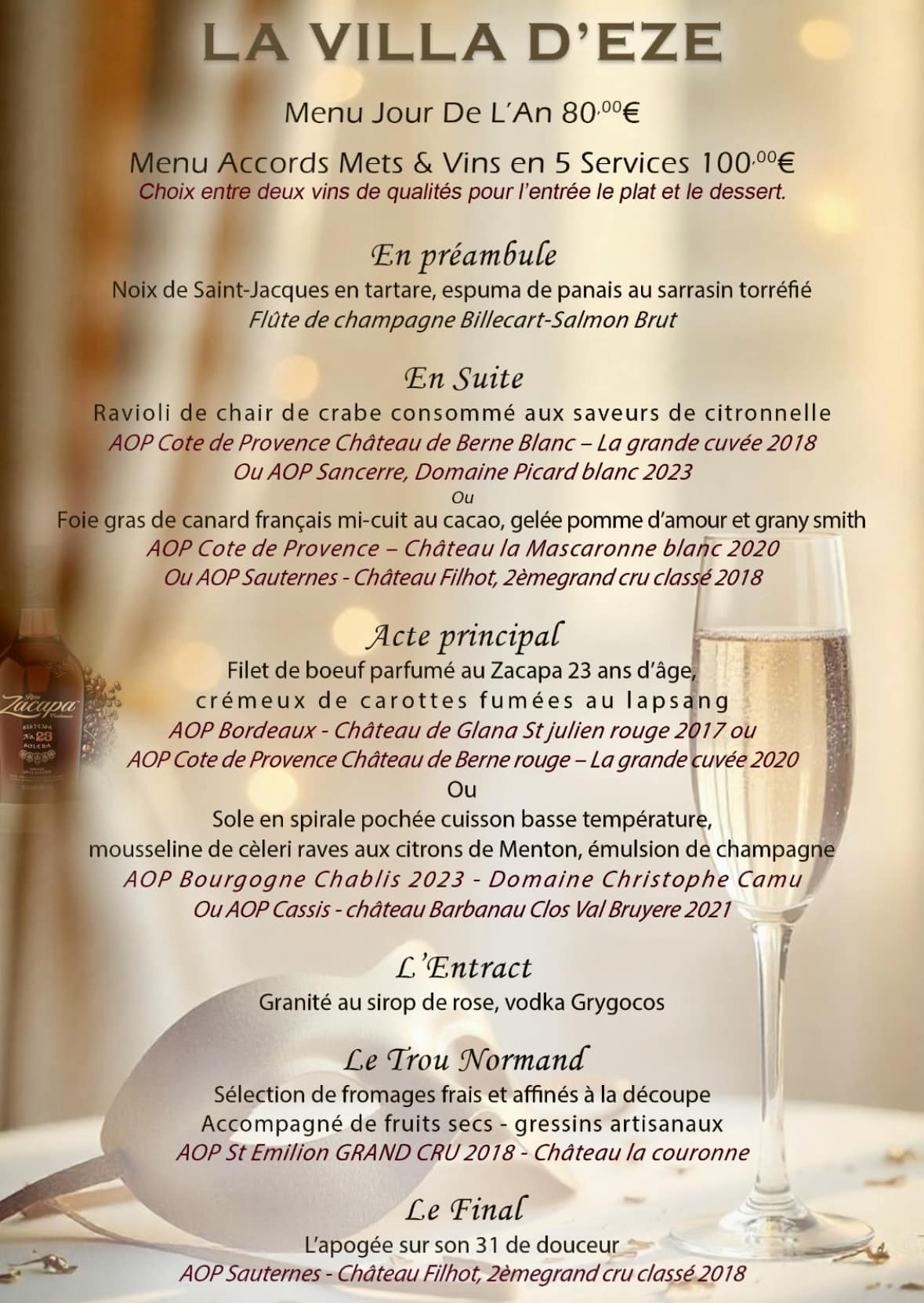 Menus des fêtes de fin d'année - Site officiel de la Mairie d'Eze